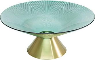 Kare Design Design Schale Birdie, Deko Schale, grün/gold, Artikelhöhe Ø35cm