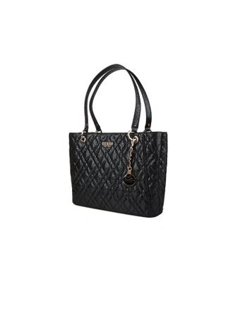 Guess Womens Tote Bag Black Polyurethane - Tote-Bags
