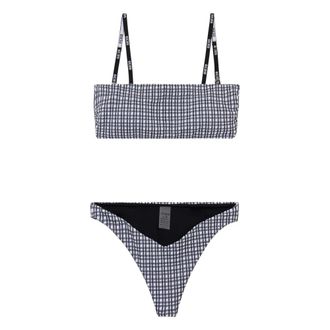 GCDS Vichy Bikini - - Swimwear - Damen - Schwarzk - S