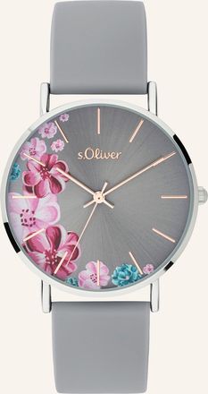 s.Oliver S.Oliver Armbanduhr Aus Silikon grau