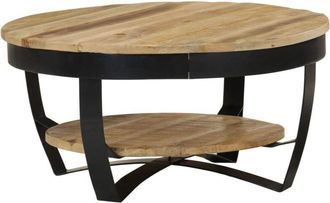 vidaXL Couchtisch Raues Massives Mangoholz 65x32 cm - Vidaxl