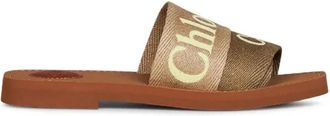 Chlo&eacute; Femme, Chaussures, Brun, Taille: 40 EU Woody Sabots Plats