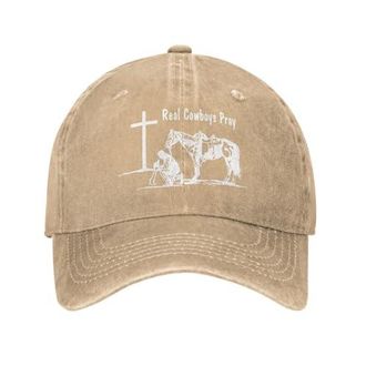 Generic Cowboy Chr&eacute;tien Qui Prie Prie Unisexe Chapeau De Cowboy Anti-Soleil Chapeau Confortable Trucker Caps pour Randonn&eacute;e Running Ext&eacute;rieur