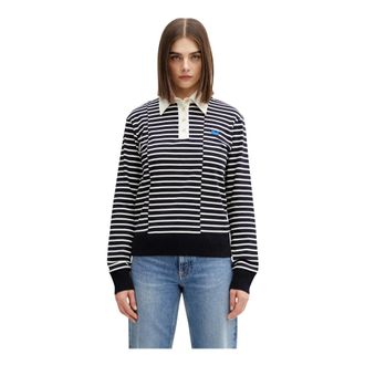 Wales Bonner Wales Bonner - Reflect - Femme - Sweatshirts et sweats &agrave; capuche - Bleu - Taille: 38 FR