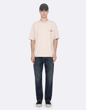 AllSaints Shadow Kurzarmshirt mit Rundhalsausschnitt in Taupewei&szlig;