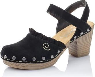 Rieker Femme Sandales 66771, Dame Sandales fermées,Sandale,Protection des Orteils,Noir (Schwarz / 01),39 EU / 6 UK