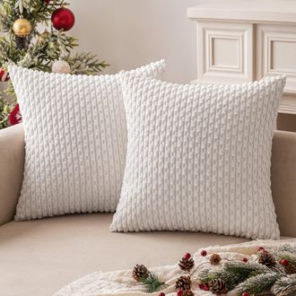 Miulee Weihnachten Kordsamt Kissenbezug Kissenbez&uuml;ge Dekorative Kissenh&uuml;lle Moderne Sofakissen Kissen Dekokissen Couchkissen Zierkissen Weicher f&uuml;r Sofa Wohn