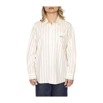 Obey Lang&auml;rmeliges Hemd mit Knopfleiste - - Blouses & Shirts - Damen - Beige - S