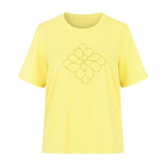 2-Biz Gelbes Top mit Motiv - - Tops - Damen - Gelb - 2XL
