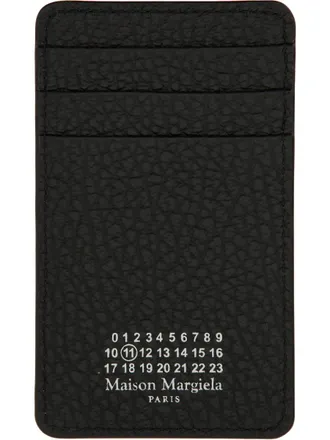 Maison Margiela Compact Cowhide Leather Wallet - Black