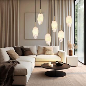 Globo Lighting Suspension lampe de salle à manger suspension plafonnier laiton 6 lampes l 72 cm