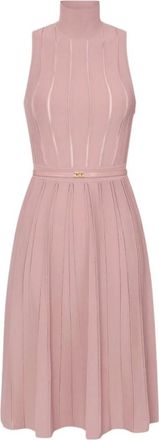 Elisabetta Franchi Femme, Robes, Rose, Taille: 38 FR Abito in maglia trama &agrave; jour