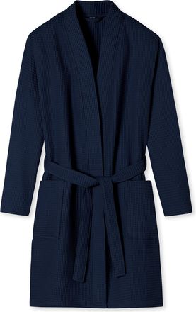 Schiesser Bademantel lang Waffel Piqu - Cotton