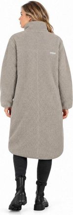 Sublevel Fleecejacke Sublevel Damen Teddyfleece Mantel Lange Herbst Winter &Uuml;bergangs Jacke