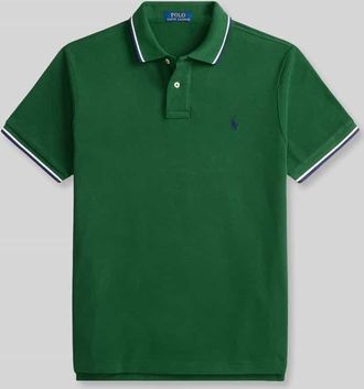 Polo Ralph Lauren Regular Fit Poloshirt aus reiner Baumwolle mit Kontraststreifen