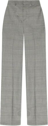 Balmain Homme, Pantalons, Gris, Taille: L Pantalon &agrave; Pinces en Laine Prince de Galles
