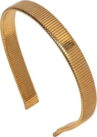 Jennifer Behr serre-tête Lena à design côtelé - Or