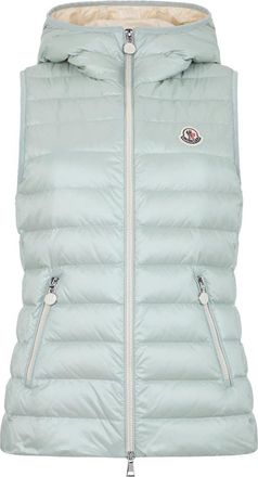 Moncler Femme, Vestes, Bleu, Taille: 36 FR Glygosse Hooded Down Vest