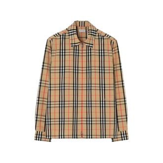 Burberry Check Cotton Linen Overshirt