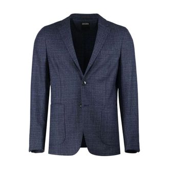 Ermenegildo Zegna Homme, Costumes, Bleu, Taille: 2XL Americana Marino Jaspeada Sin Forro