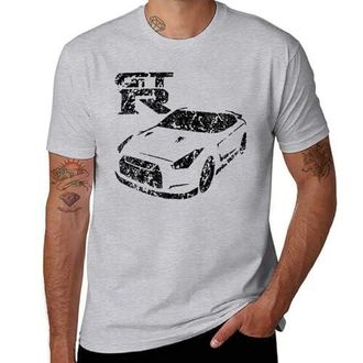 Generic T-shirt r&eacute;tro avec motif voiture de sport japonaise, style classique des ann&eacute;es 1990 pour homme, Style gris, 3XL