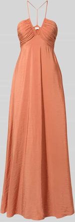 Jake*s Neckholder-Abendkleid aus Viskose-Mix mit Raffungen