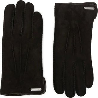 Corneliani Gants avec plaque logo - Homme - Accessoires - Brun - Taille: 9 IN