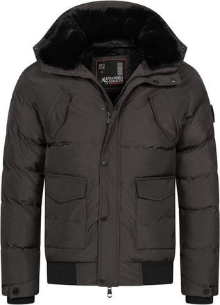 Alessandro Salvarini Winterjacke ASLeonio mit warmem Teddyfell und abnehmbarer Kapuze