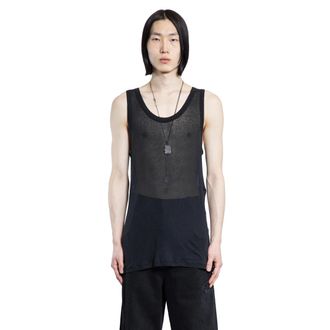 Ann Demeulemeester Seva Tank Top in Light Cotton Rib