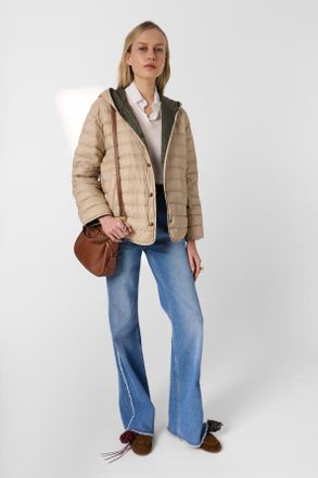 Gerard Darel Doudoune courte r&eacute;versible &agrave; capuche - SERENA - Sable