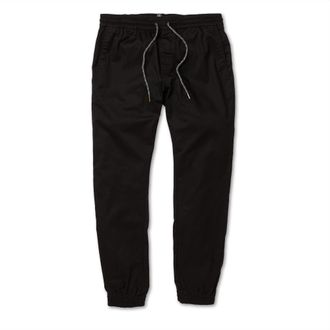 Volcom Herren Frickin Slim Jogger Pants-Tapered Fit mit Kordelzug in der Taille, Elastischen B&uuml;ndchen und Recyceltem Stretchgewebe Hose, Schwarz, Mittel