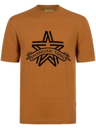 Shanghai Tang t-shirt Star en coton - Marron