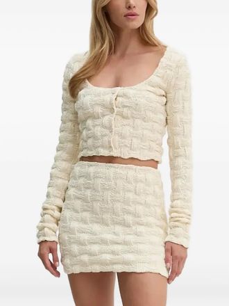 Nanushka haut boutonné à design tissé - Tons neutres