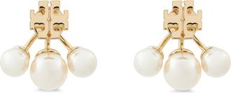 Tory Burch Ohrringe Tory Burch Kira Pearl Front-Back Earring 153672 Goldfarben
