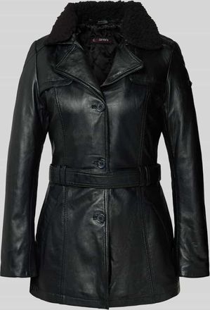 Cabrini Ledermantel mit Reverskragen