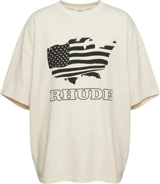 Rhude Homme, Tops, Beige, Taille: XL T-shirt Rhss26Tt08012 3161