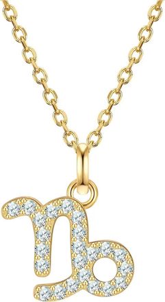 Glanzst&uuml;cke M&uuml;nchen Halskette - Sterling Silber Halskette Zirkonia Sternzeichen St - Gr. unisize - in Gold - f&uuml;r Damen