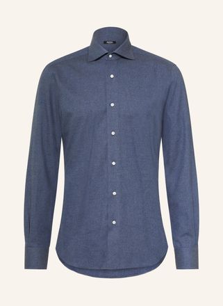Barba Barba Napoli Flanellhemd Slim Fit blau