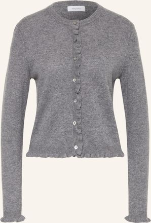 Darling Harbour Darling Harbour Strickjacke Aus Cashmere Mit R&uuml;schen grau