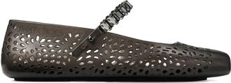 Jimmy Choo London Black Flats With Decorative Strap - Gr. 40 (EU) - in Schwarz