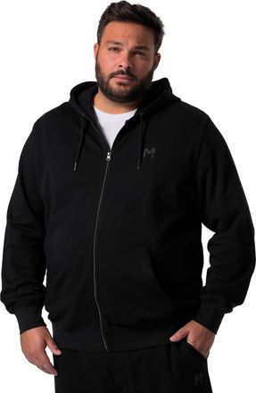 Men Plus Herren große Größen Übergrößen Menswear L-8XL Men+ Kapuzen-Sweatjacke, Basic, bis 8 XL schwarz 6XL 834851100-6XL