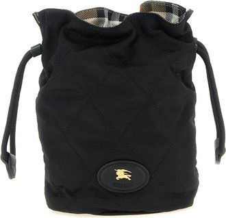 Burberry Femme, Sacs, Noir, Taille: ONE Size Horseshoe Quilted Nylon Clutch