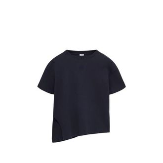 Loewe T-shirt asym&eacute;trique en coton m&eacute;lang&eacute;