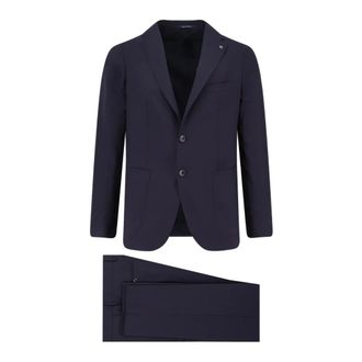 Tagliatore Anzug mit fallendem Revers - - Suits - Herren - Blau - 2XL