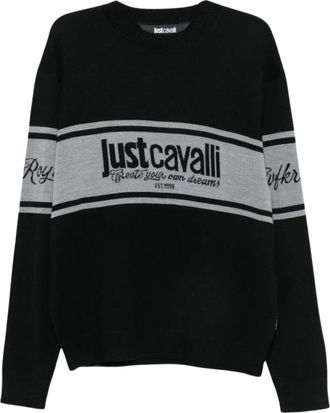Just Cavalli Rundhals-Strickware - - Knitwear - Herren - Schwarzk - M