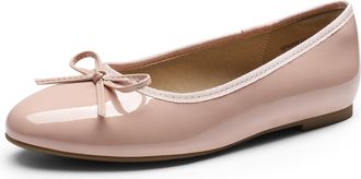 Dream Pairs Flache Damen-Ballerinas, runde Zehenpartie, Bequeme Slip-Ons, elegant, Business, Freizeit, Arbeit, B&uuml;ro, Ballerina, Flache Anzugschuhe, Pink,Size 41.5