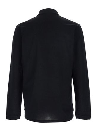 Givenchy Mens Long-Sleeve Polo Shirt Black Cotton T-Shirts And Polos