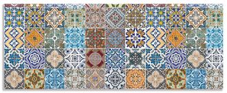 Artland ARTland Spritzschutz K&uuml;chenr&uuml;ckwand aus Alu f&uuml;r K&uuml;che Herd Sp&uuml;le individuelles Ma&szlig; Fliesenmuster Abstrakt Landhaus Fliesenoptik Orient Bunt T9OM