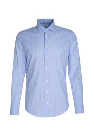 Seidensticker Herren Business-Hemd - Extra Slim Fit - Bügelfrei - Kent-Kragen - Langarm - Baumwollmischung, Hellblau, 38 EU