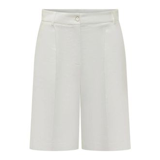 Pinko Bermudashorts mit B&uuml;gelfaltendetail - - Shorts - Damen - Wei&szlig; - L